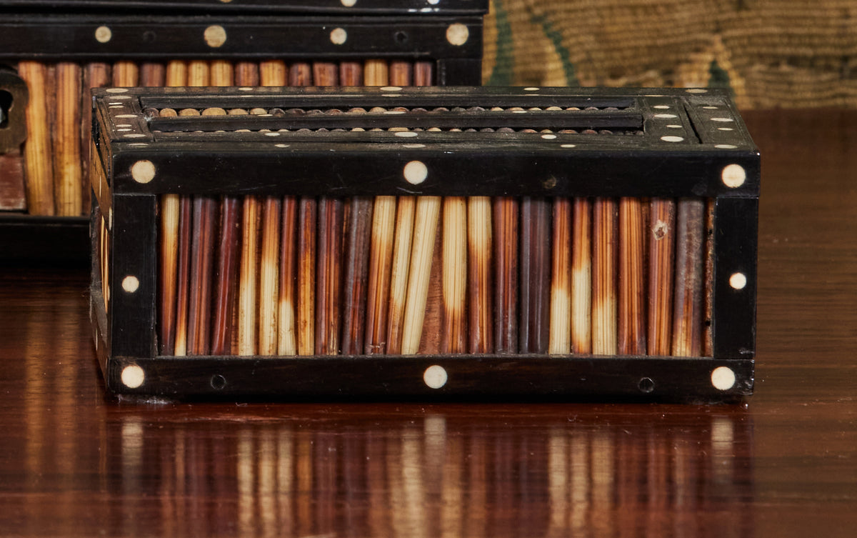 British Colonial Procupine Quill Box from Ceylon – Hollis Pasadena